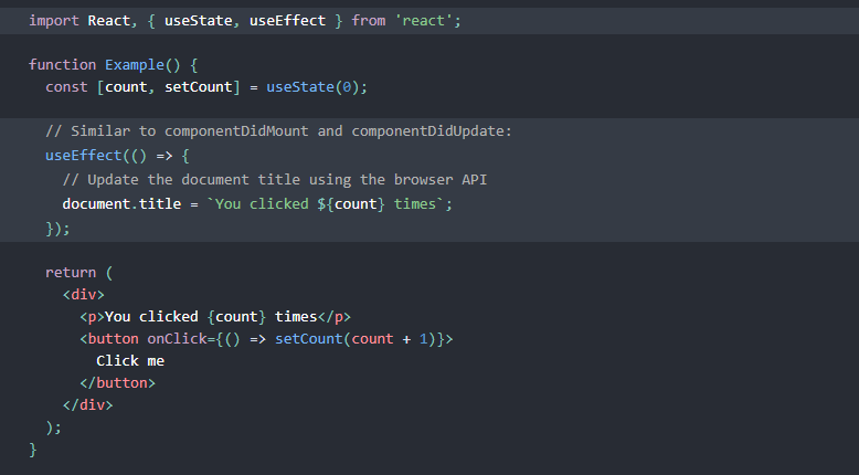 React Hooks pt 2( intro to the Effect Hook)! | by Josephscha | Medium