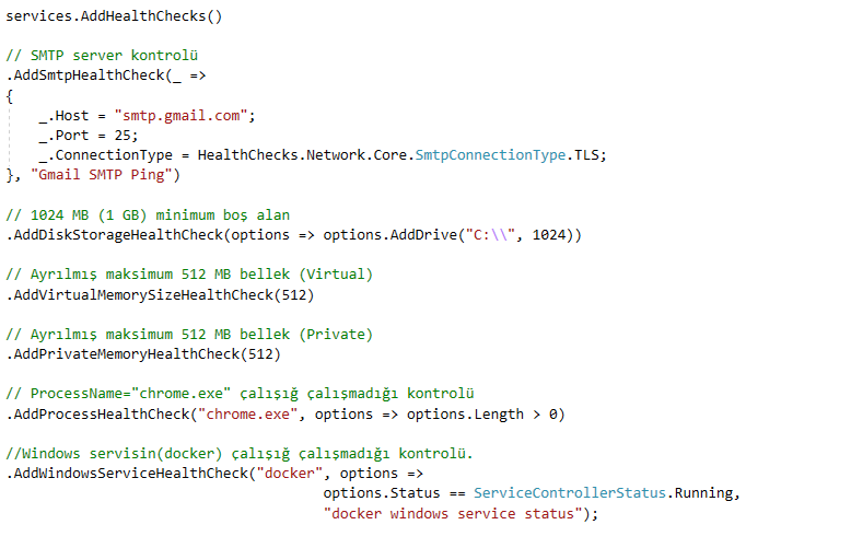 AspNetCore HealthChecks, Sesimi duyan var mı? Ölü ya da diri !!! | by Adem Olguner | Devops ...