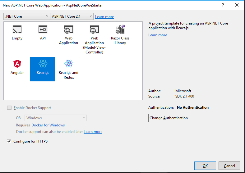 Asp Core Vue Template With Custom Configuration Using Cli 3 0 By