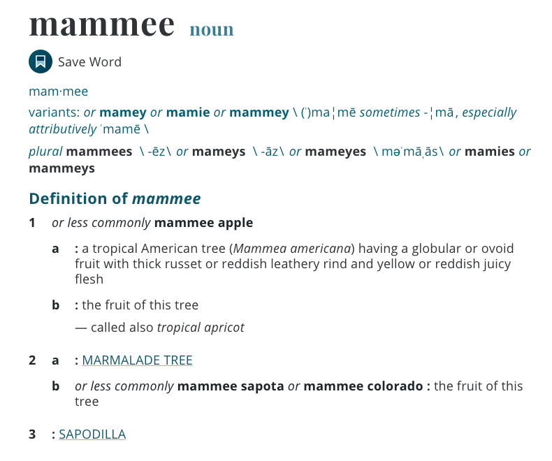 Mammee, Mamey, Mammey. Three words, three trees, three… | by Avi Kotzer ...