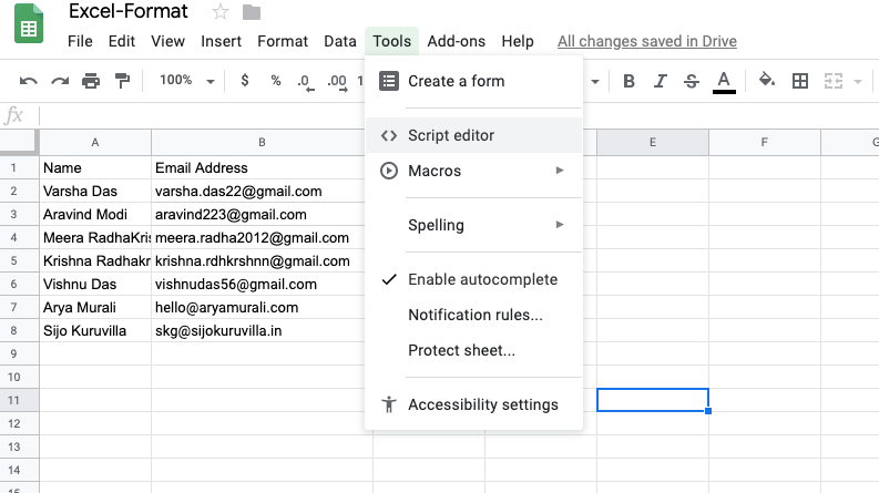 Excel Format change using Apps Script | by Varsha Das | Medium