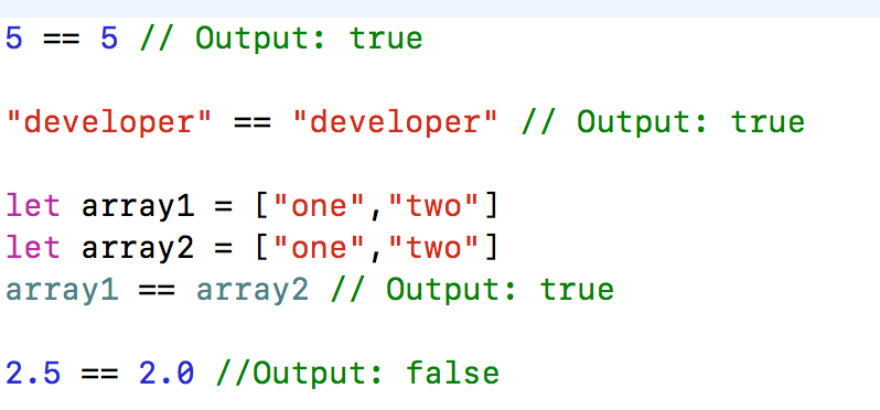 == vs ===. Swift has two major mechanisms for… | by Fahad C H | Medium