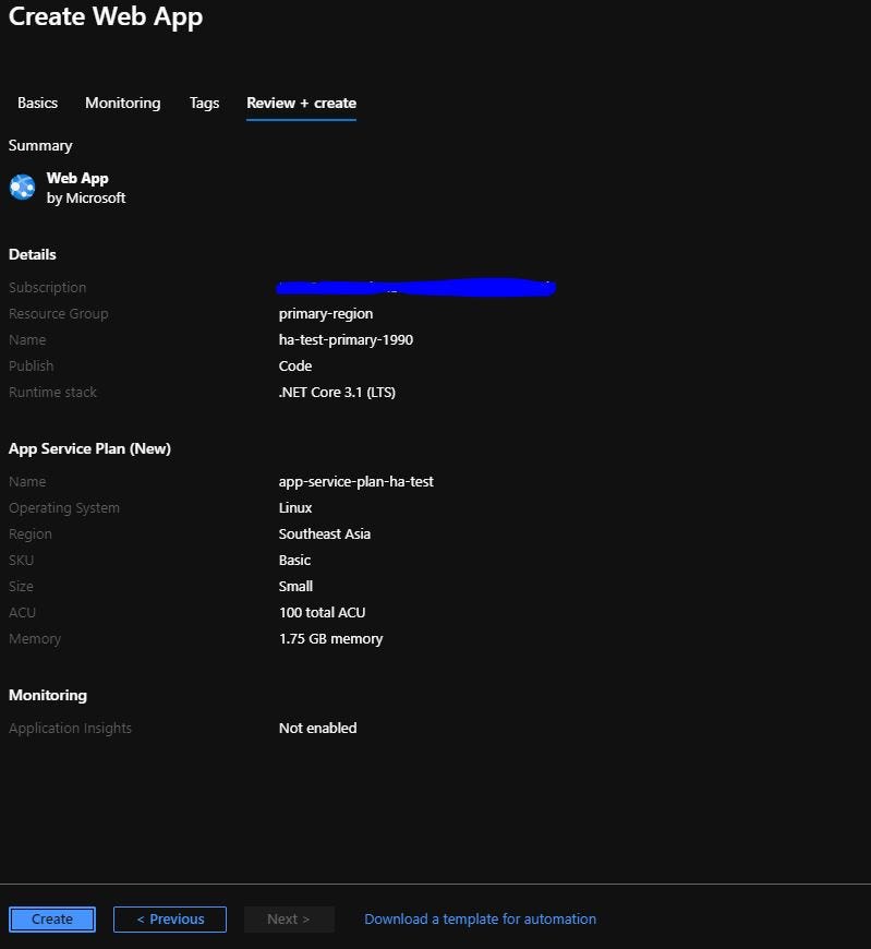 Deploying multi-region high available web application in Azure with App Services, SQL Database ...