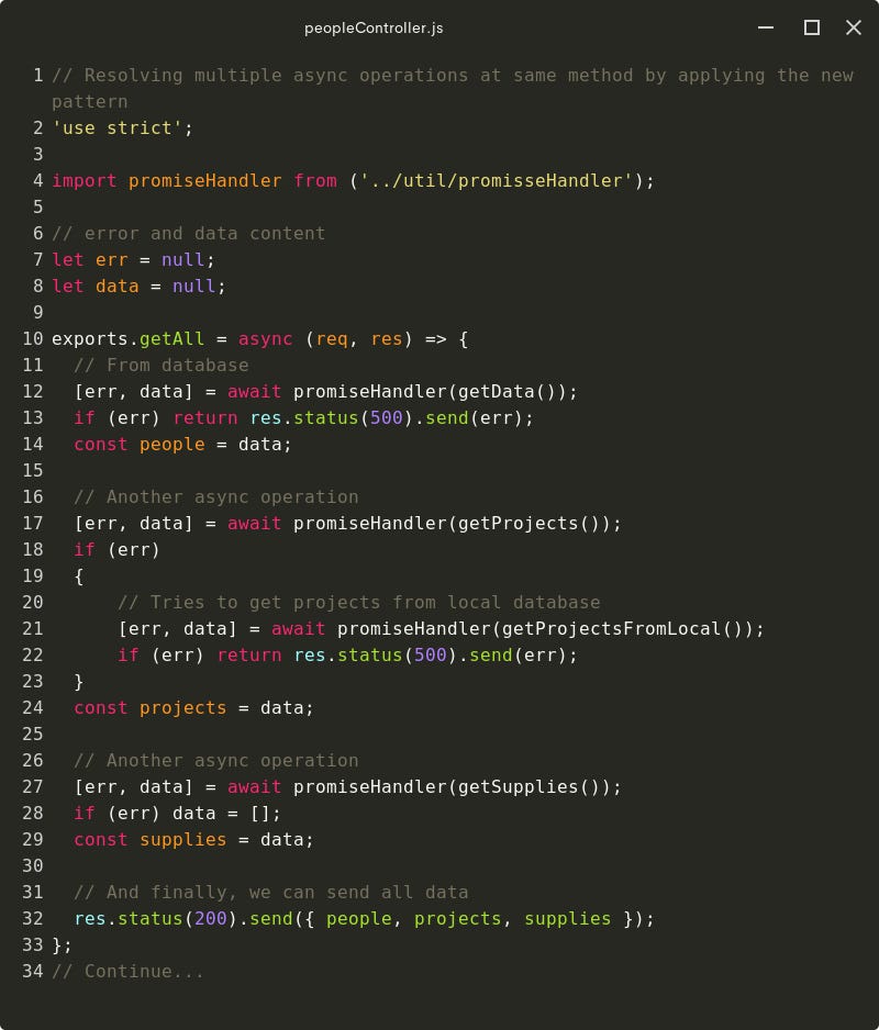 An Alternative Way To Use Async Await Without Try Catch Blocks In Node