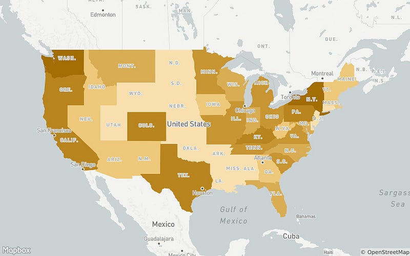 Whiskey distilleries by state with the Mapbox Studio dataset editor ...