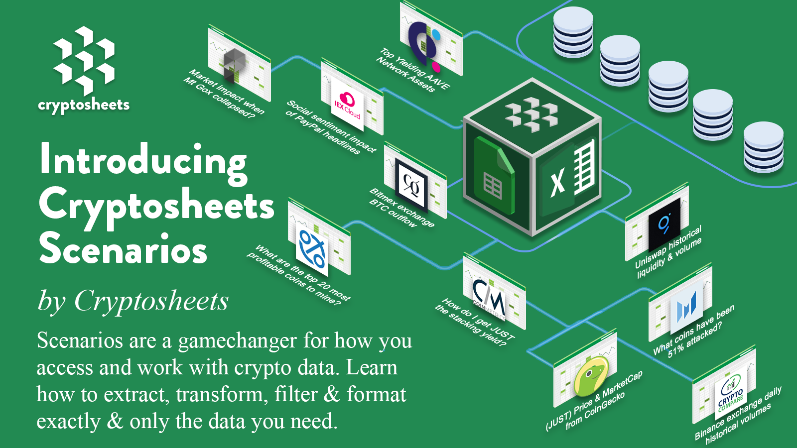 How to use Cryptosheets Scenarios as Formulas in Excel and Google using Cryptosheets | Cryptosheets