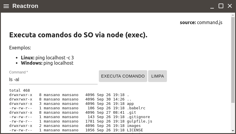 Reactron — Criando um aplicativo com o React e o Electron