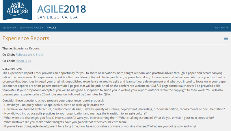Agile 2018 발표자 도전기 1부: Experience Report & Submission Process | by ...