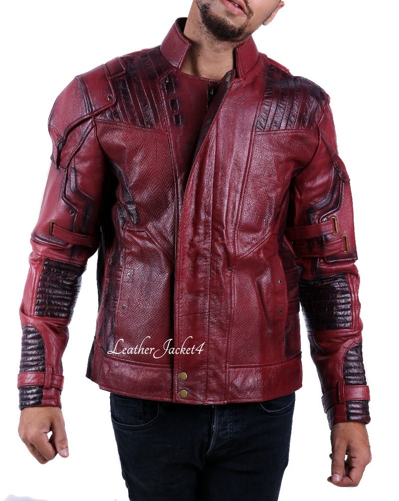 Star Lord Leather Jacket. Star Lord Galaxy Jacket Chris Pratt Red… | by ...