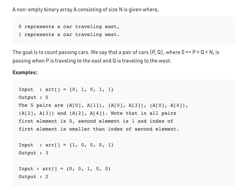 Count Passing Car Pairs. In this week’s blog, let’s talk about a… | by ...