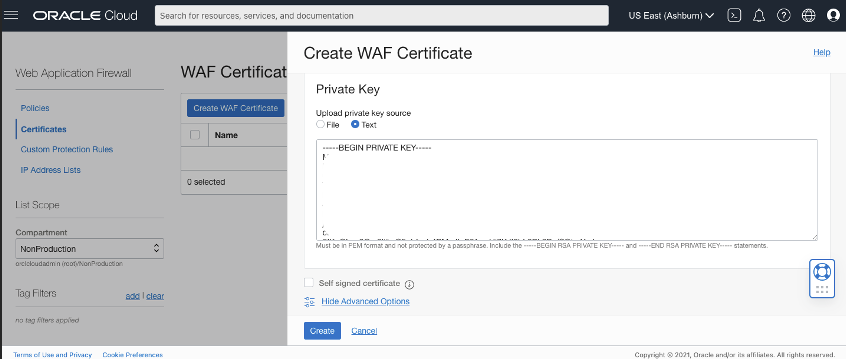 Use SSL Certificate with Oracle Cloud Web Application Firewall (WAF) | by Harjul Jobanputra | Medium