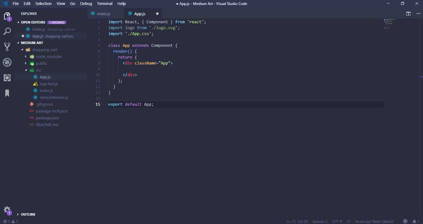 React JS Shopping Cart - Full Stack App Development #15