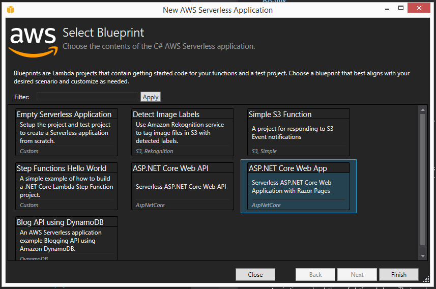Aws Serverless Application Model For Asp Core Apps