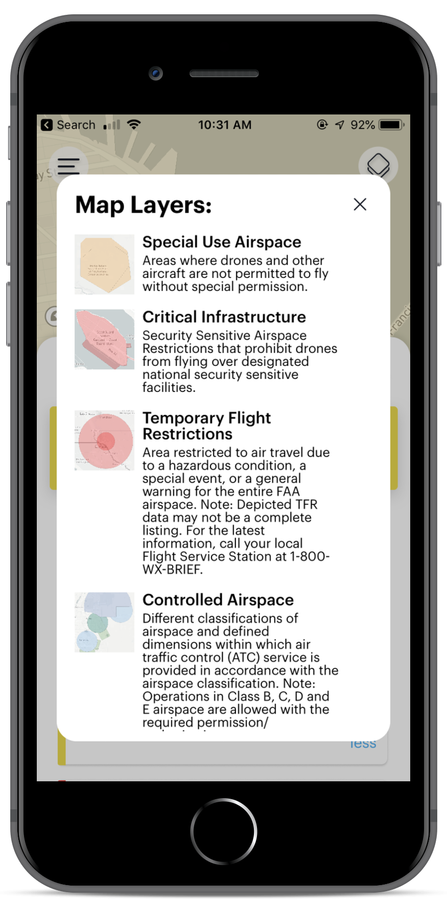Revamping the FAA’s B4UFLY mobile drone app | by Mapbox | maps for ...