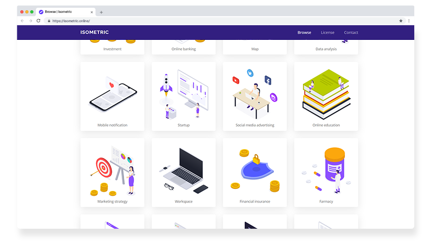 Isometric — free isometric illustrations, for any projects | by Sergei ...