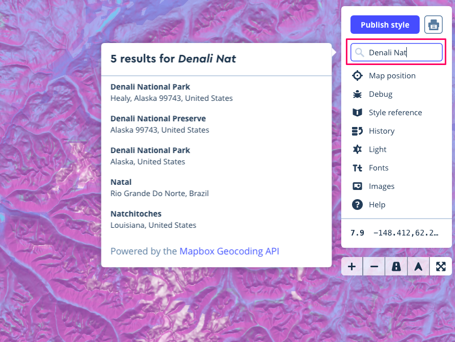 Styling Mapbox Terrain RGB - maps for developers
