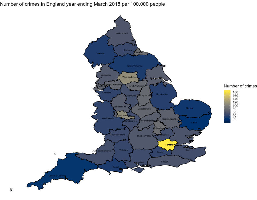 England’s knife crime hotspots. London has the highest rate of knife ...
