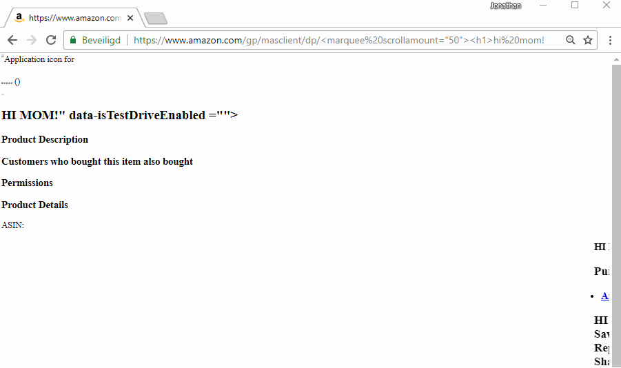 Reflected Client XSS at Amazon.com | by Jonathan Bouman | Medium
