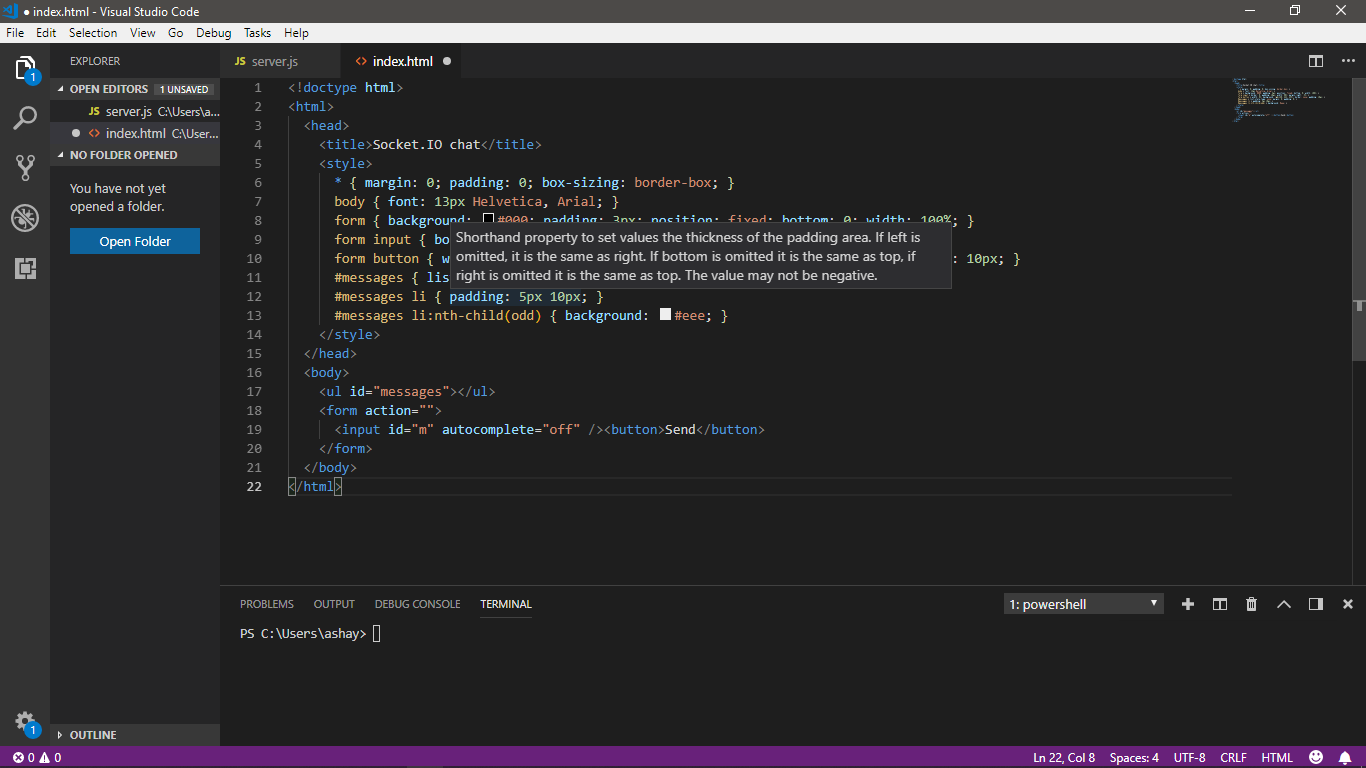 Create a Chat App using Node.js, Express.js and Socket.io | by Ashay ...