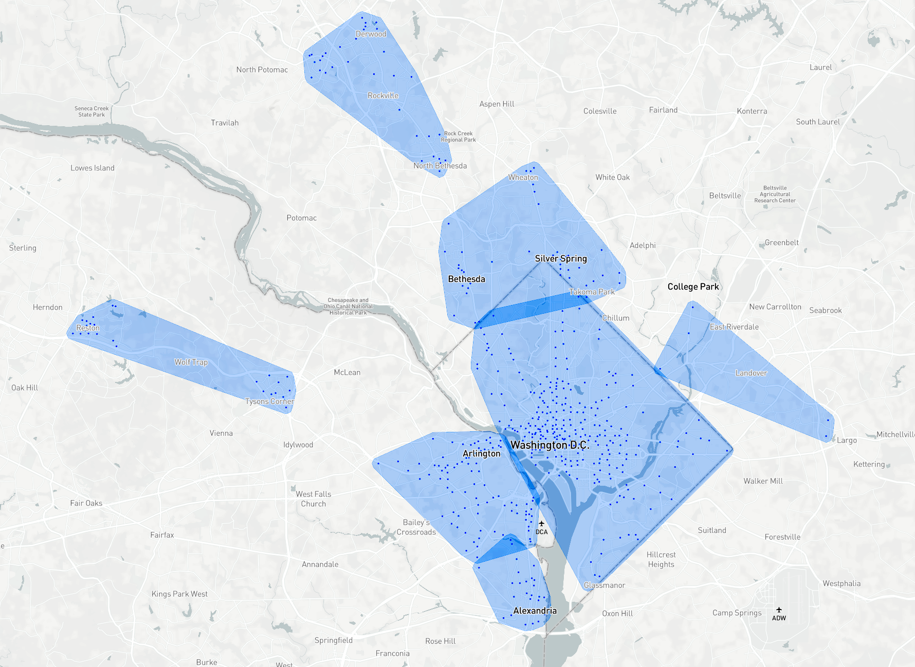 Crafting bespoke maps of bike-share service areas | by Noah G | Coord ...