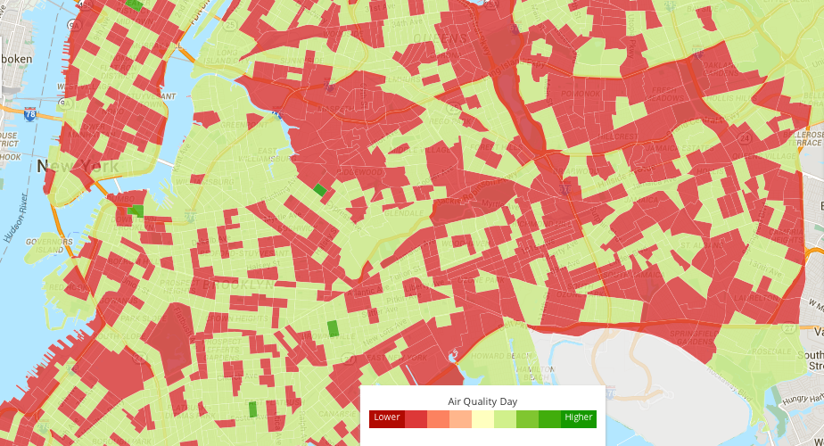 This Air Quality Map of NYC Shows How Screwed Your Lungs Are | by UpOut ...