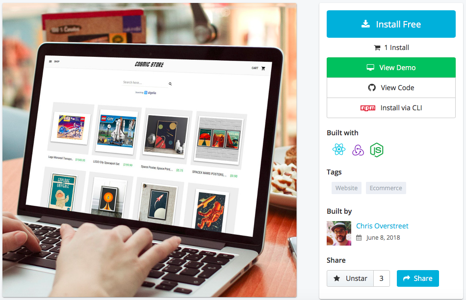 Install a Starter Store App Powered by Algolia and Cosmic JS | by Carson Gibbons | HackerNoon ...