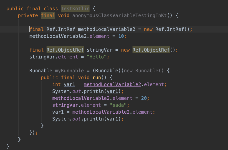 Kotlin: Final variables in anonymous class enclosed in a method | by ...