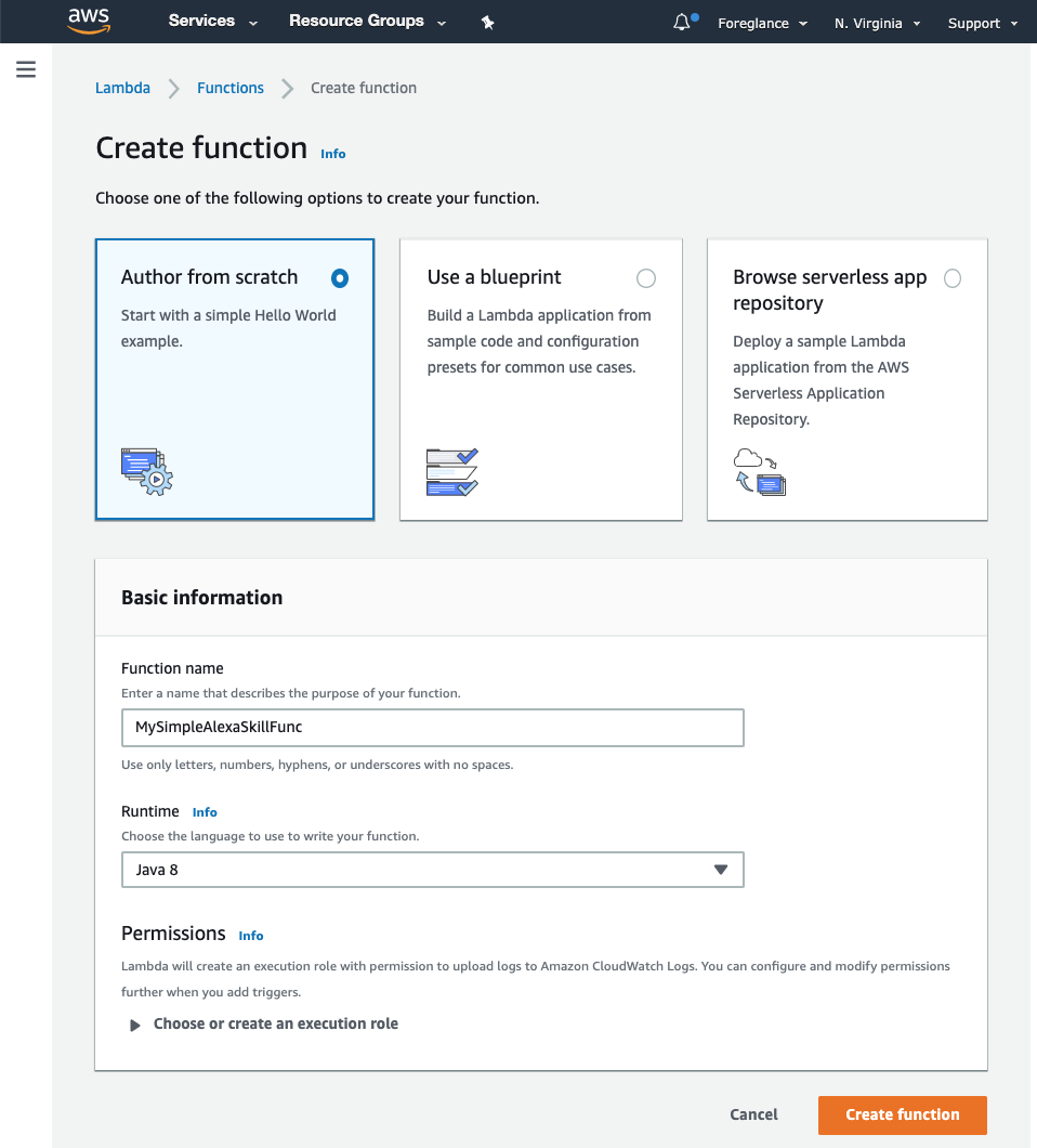 Create simple Amazon Alexa Skill with backend on Java