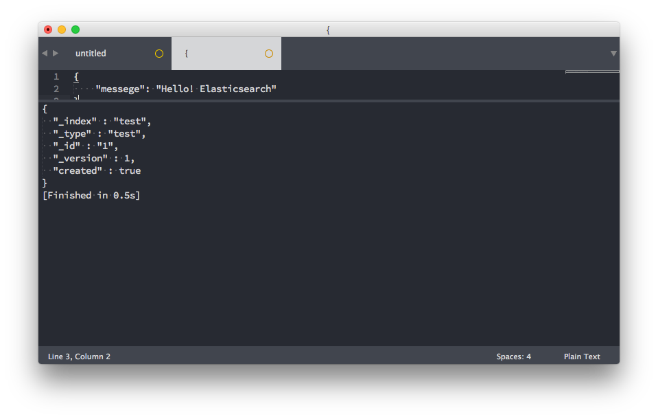 Elasticsearch Client for Sublime Text 3 - Hello! Elasticsearch. - Medium