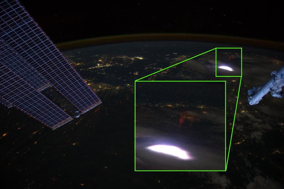 NASA Captures ‘Blue Jets’ And ‘Red Sprites’ Above Thunderstorms From ...