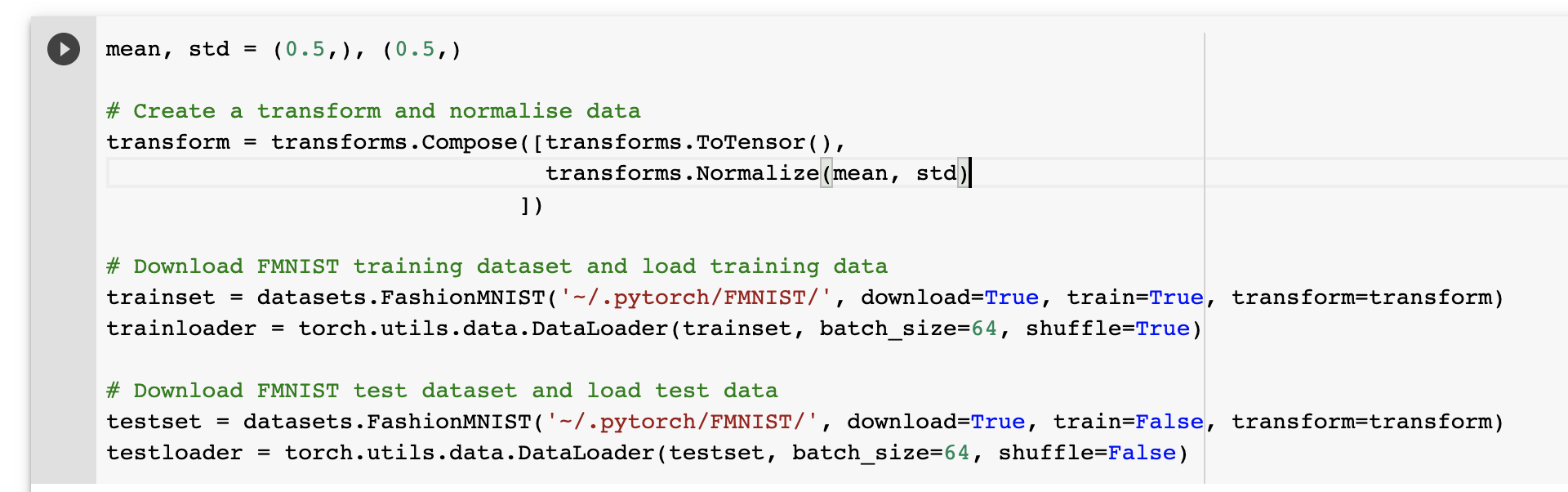 My first deep learning model using Pytorch