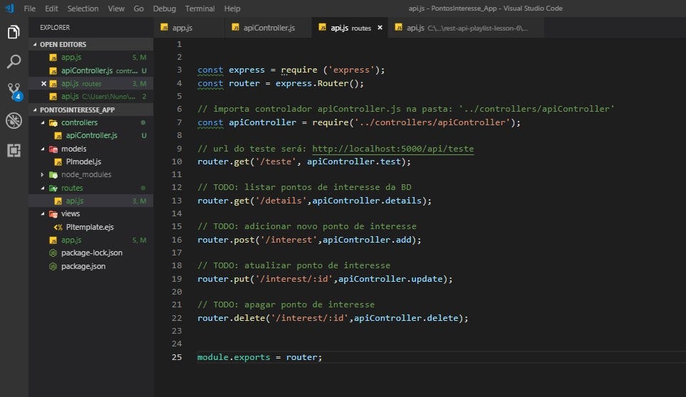 Criar uma app REST API com CRUD + Node.js + MongoDB + EJS | by Nuno Filipe | Medium