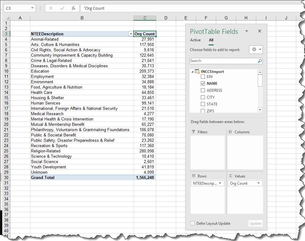 Data Analytics And Visualizations — Replicating The Tableau Example In Excel — Part 2