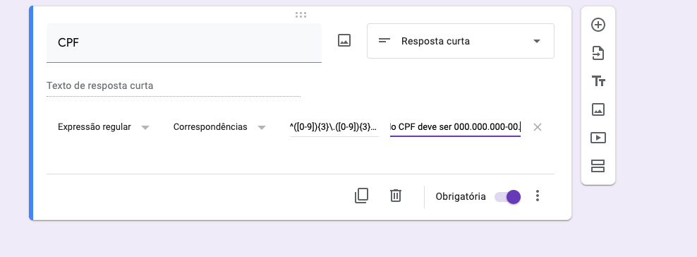 Como validar o formato do CPF no Goolge Forms. - Edilton Danniken - Medium