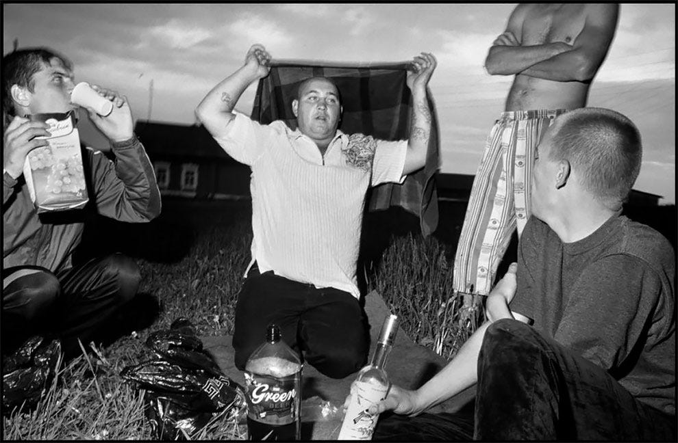 Russian gangsters. American photographer Bruce Gilden… | by Peter Iliev ...