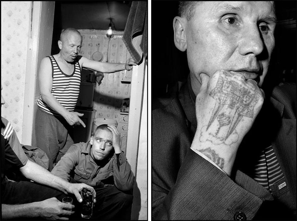 Russian gangsters. American photographer Bruce Gilden… | by Peter Iliev ...