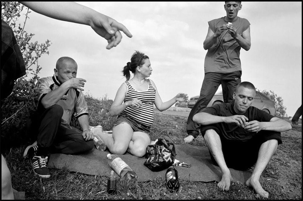 Russian gangsters. American photographer Bruce Gilden… | by Peter Iliev ...