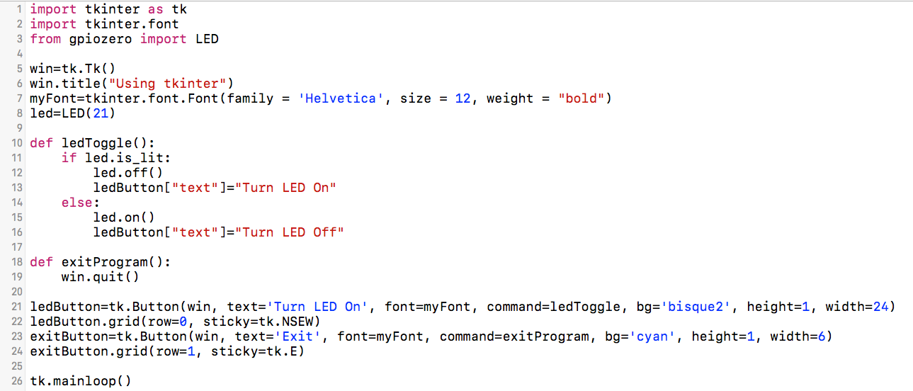 Using Tkinter to Create a GUI (Graphical User Interface) on the ...