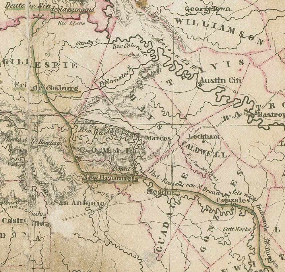 Karte des Staates, Texas, 1851. [Map of the State, Texas] | by Texas ...