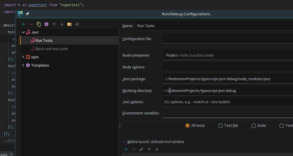 Configuring And Debugging Typescript Jest Tests In Webstorm By Slava Bezgachev Medium