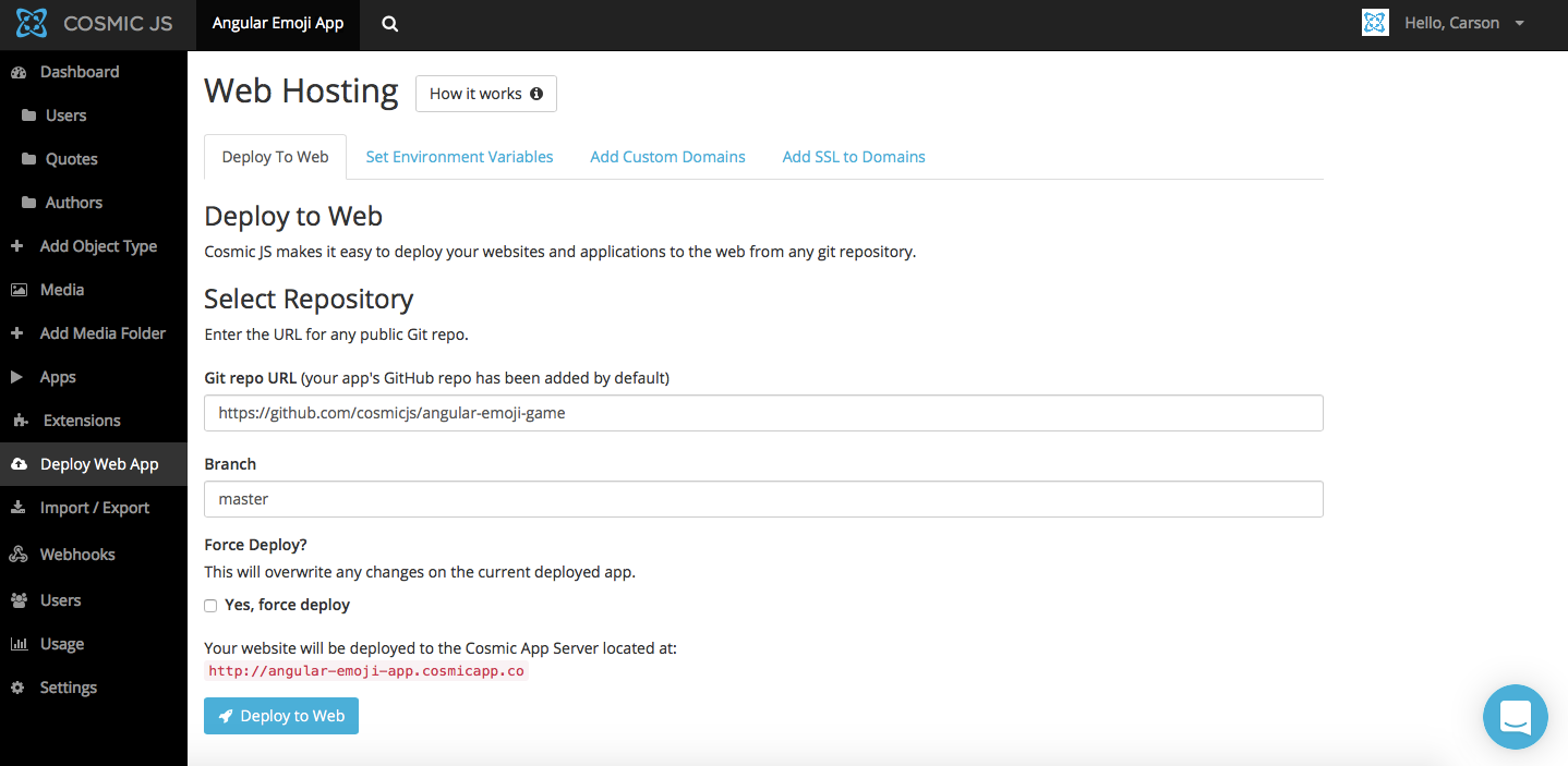 Deploy an Angular Emoji Game in 3 Steps | by Carson Gibbons | HackerNoon.com | Medium