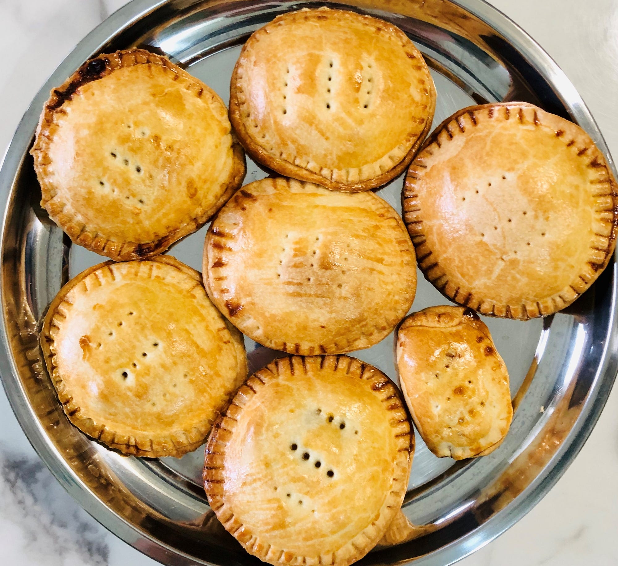 Quick Shortcrust Rough Puff Creamy Chicken Pie | by Anju Sebastian ...