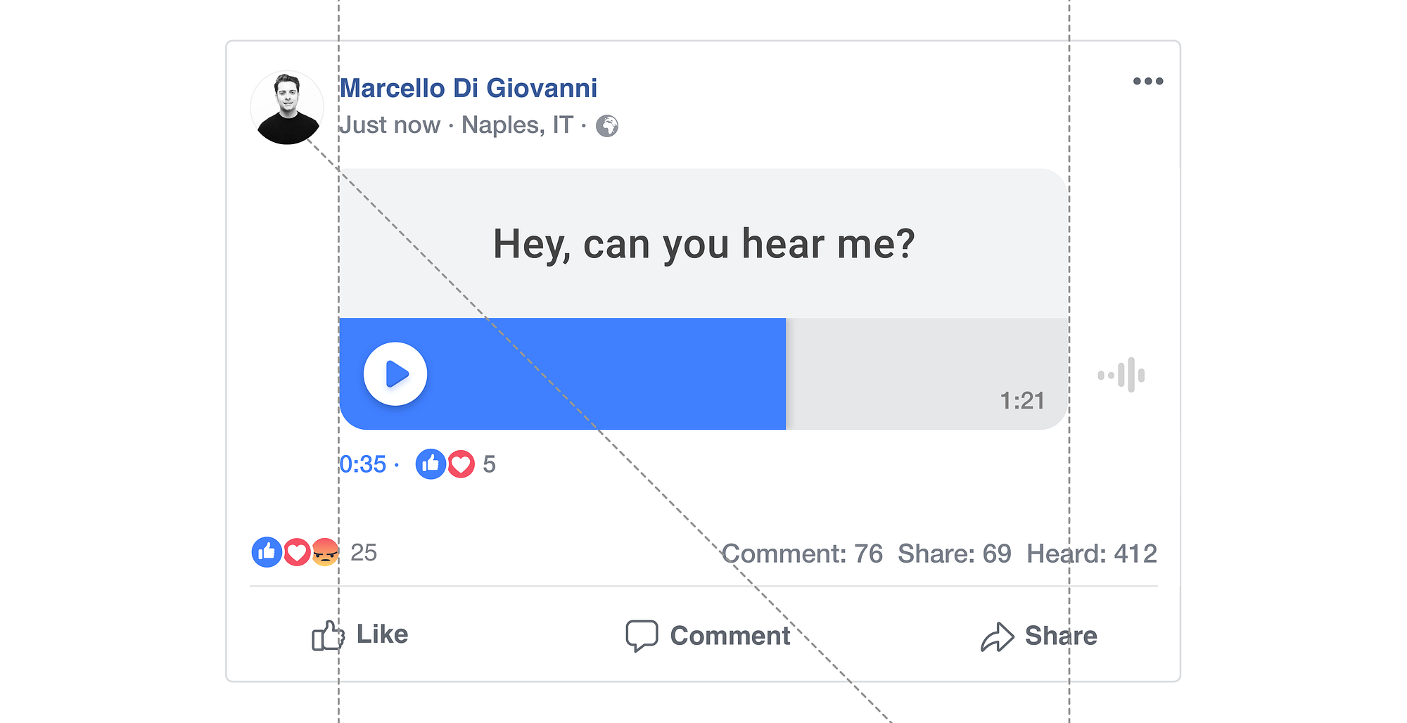 Facebook — Voice Clip. Introducing Voice Clip as new content… | by ...