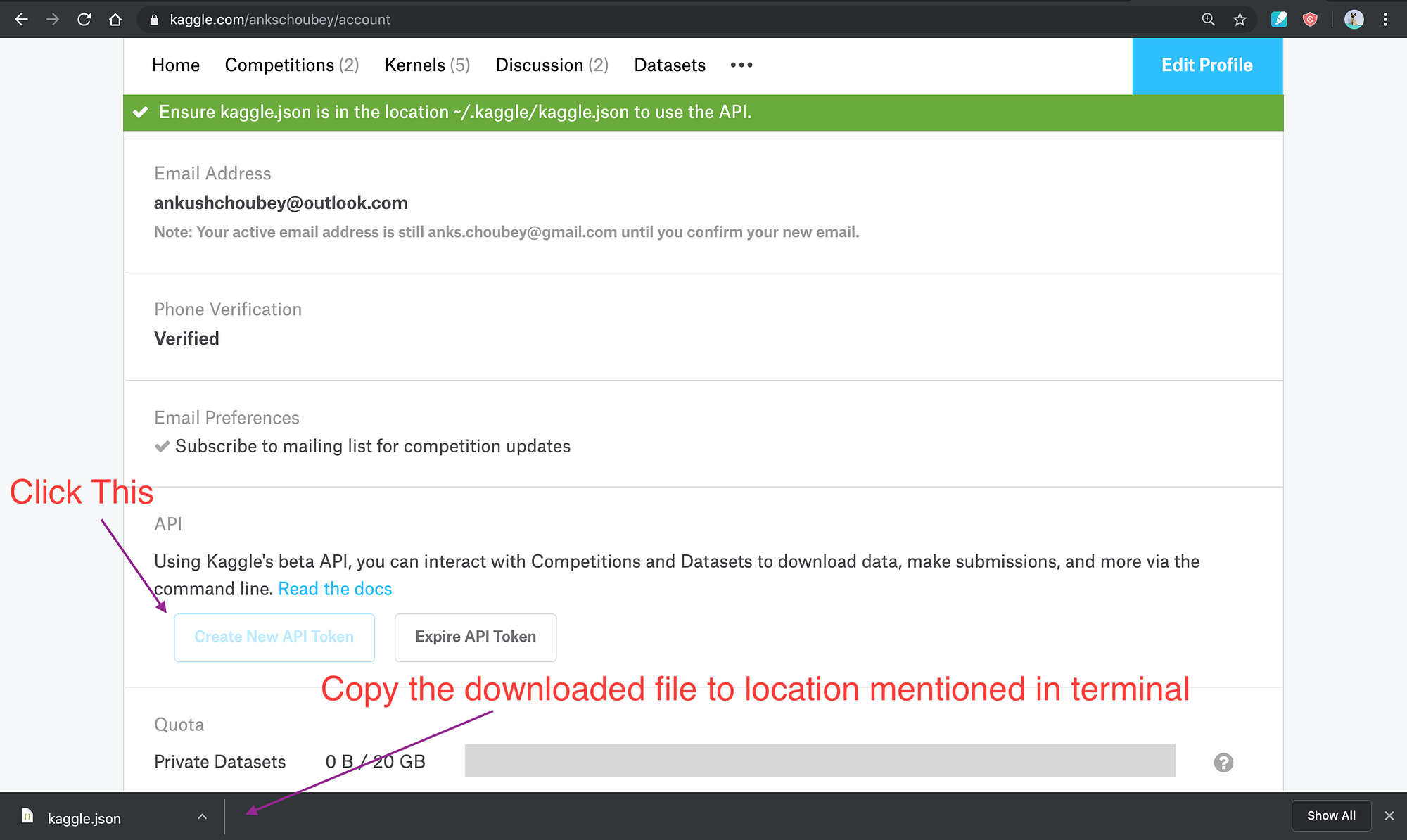 How To Download Dataset From Kaggle | by Ankush Choubey | Medium