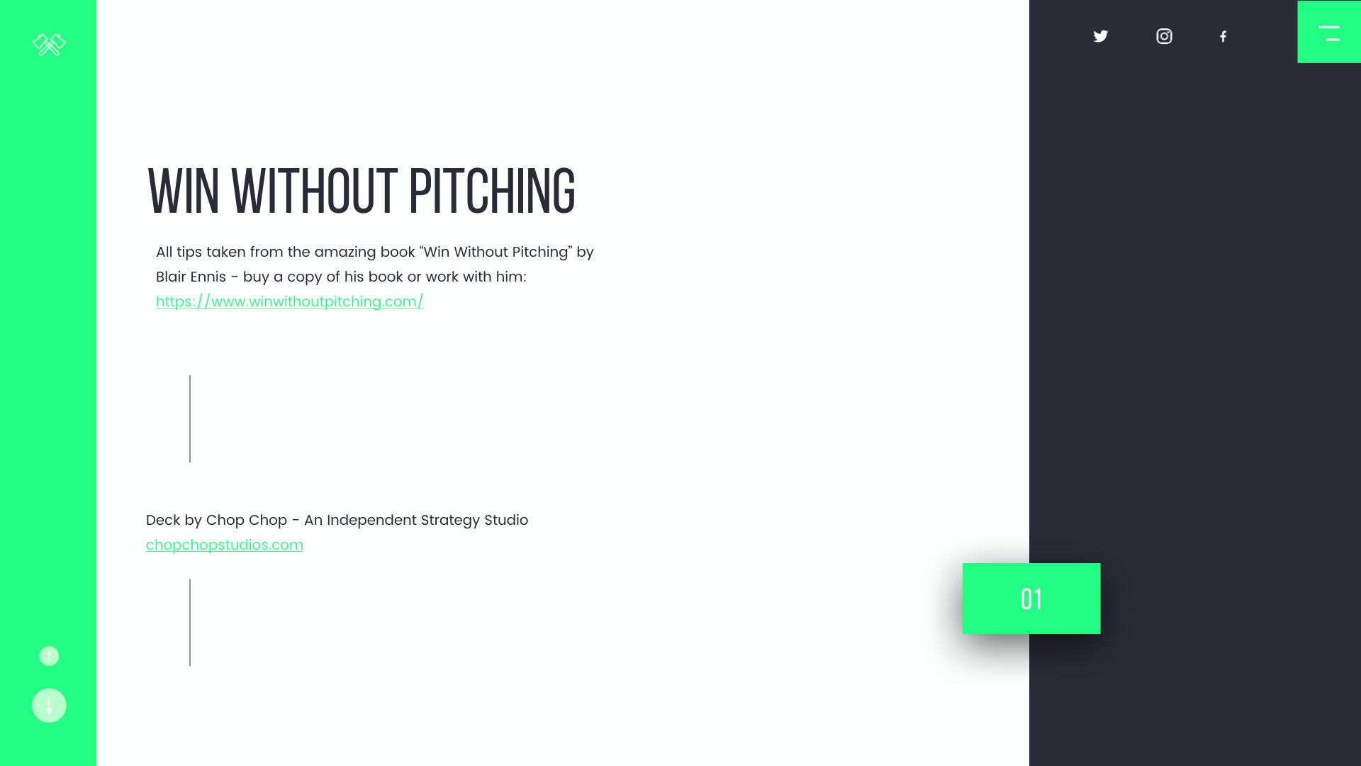 How to Win Without Pitching. The key points from an amazing book by ...