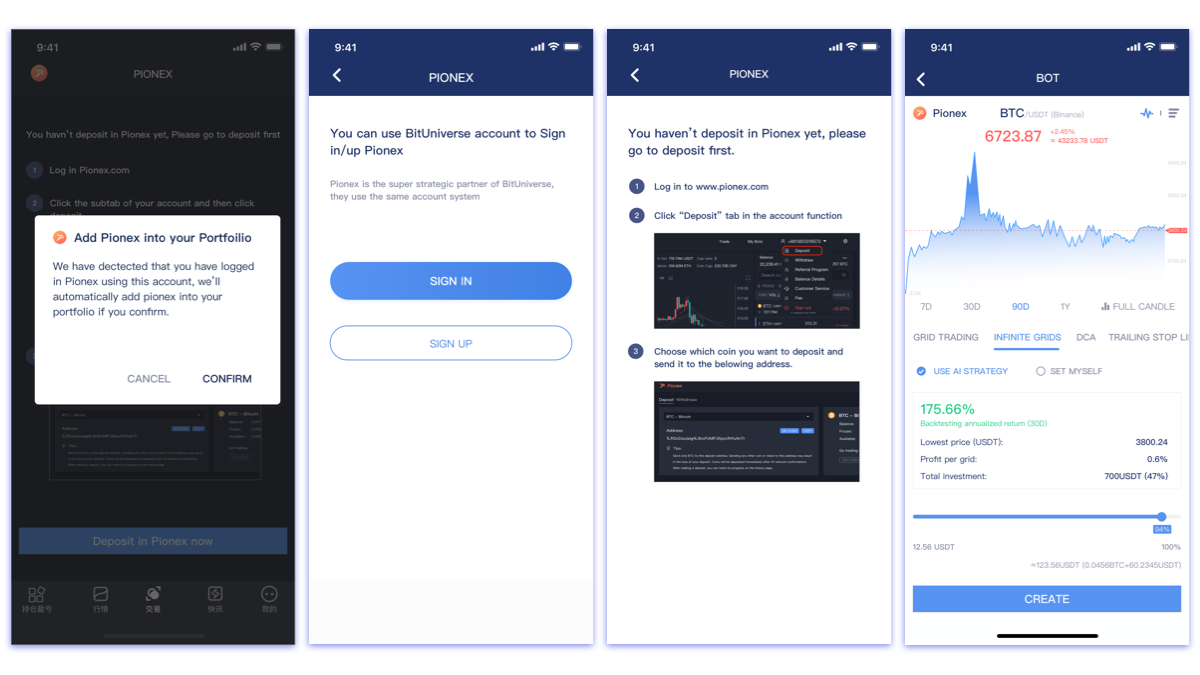 Log In to Your Pionex Account Within BitUniverse App | by Dave Yeh ...