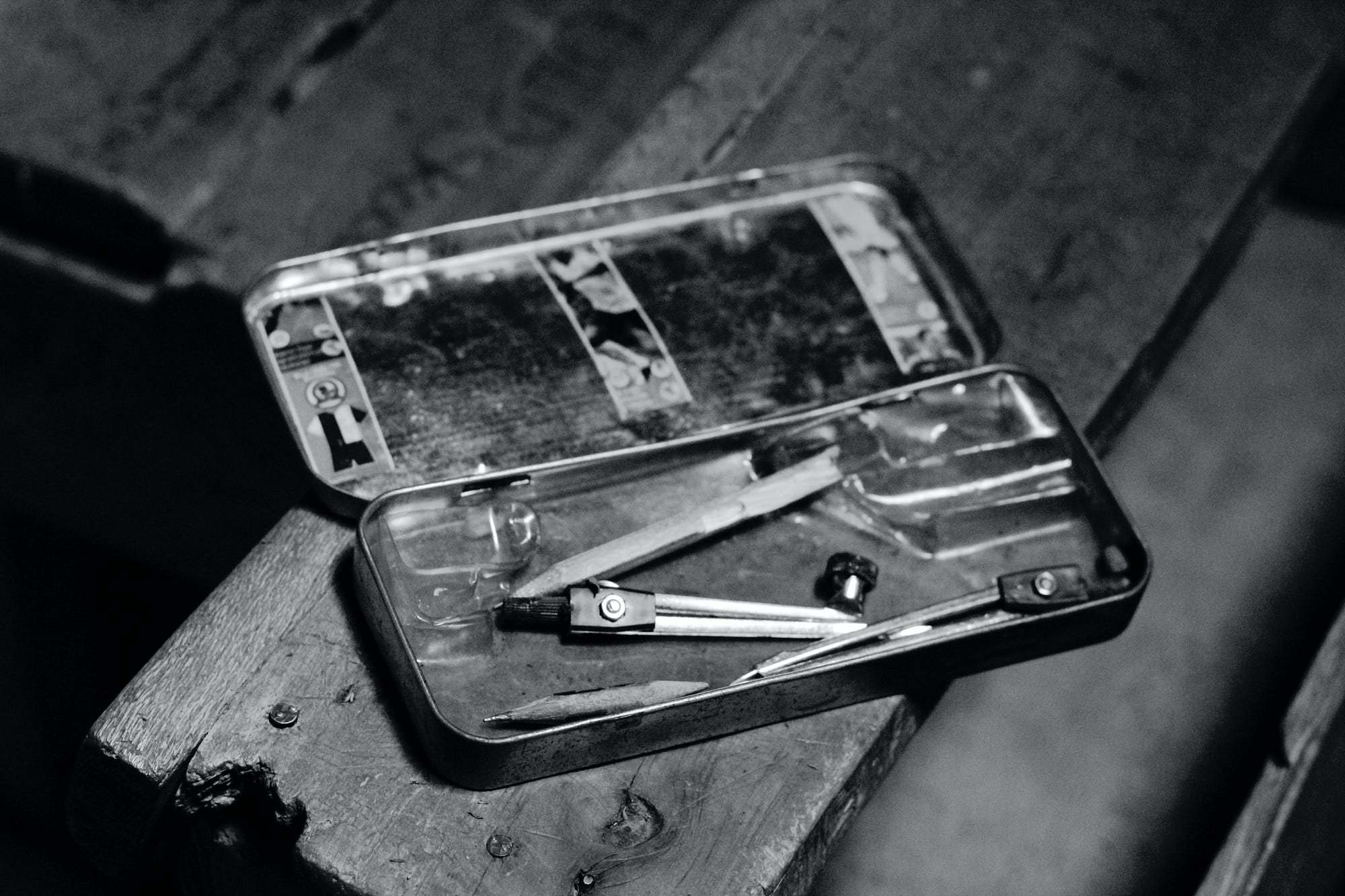 The old, bruised pencil case. There was a direct correlation between ...