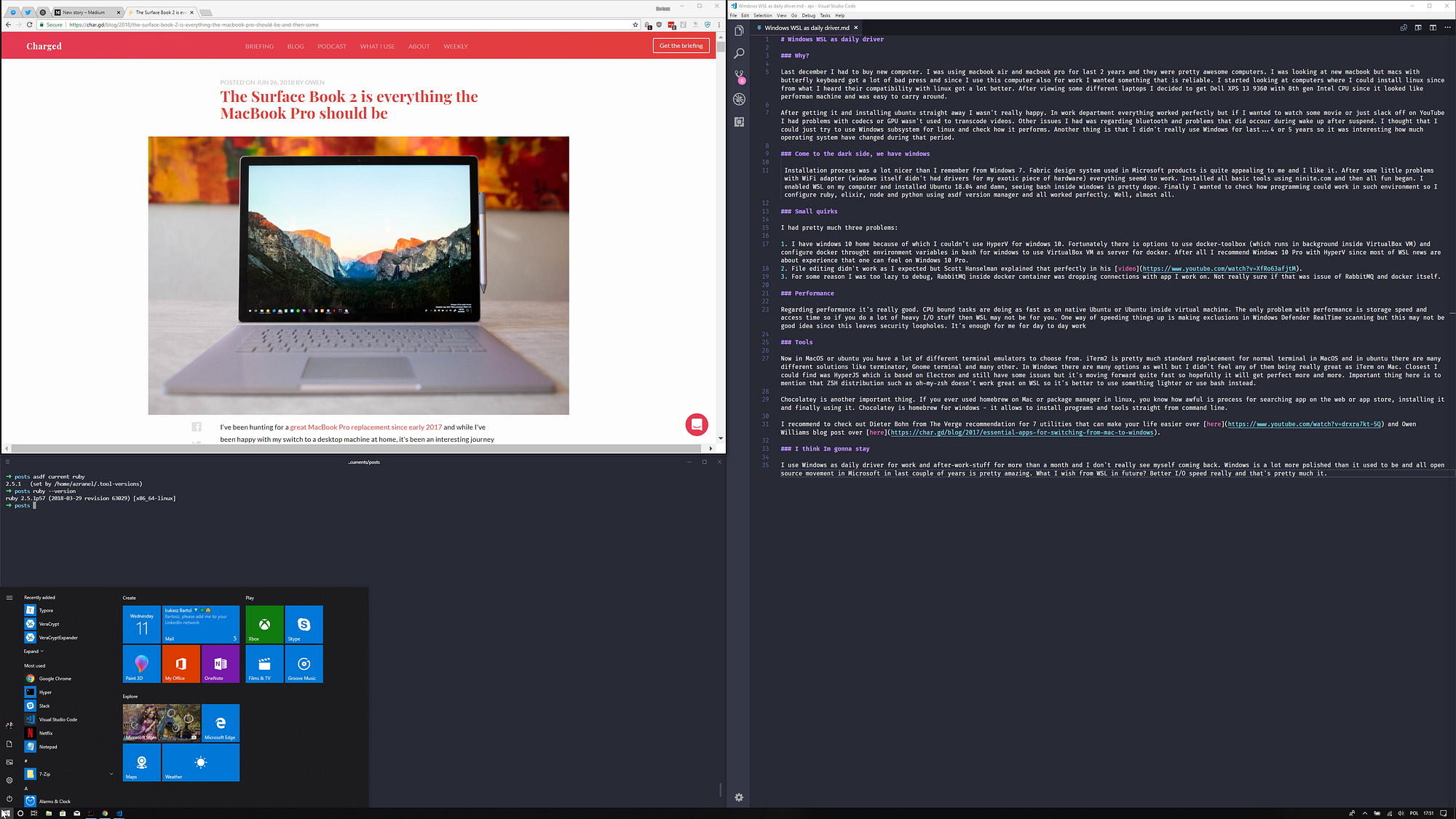 Switched to Windows from Linux — why, how is it and how to make it ...