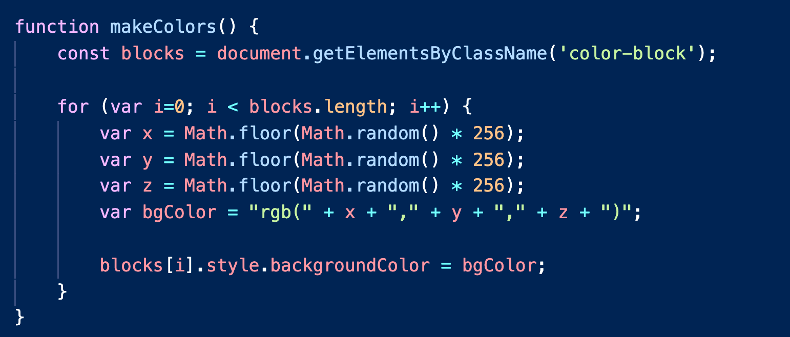 Creating Color Schemes with Vanilla JavaScript | by McKayla Lankau ...